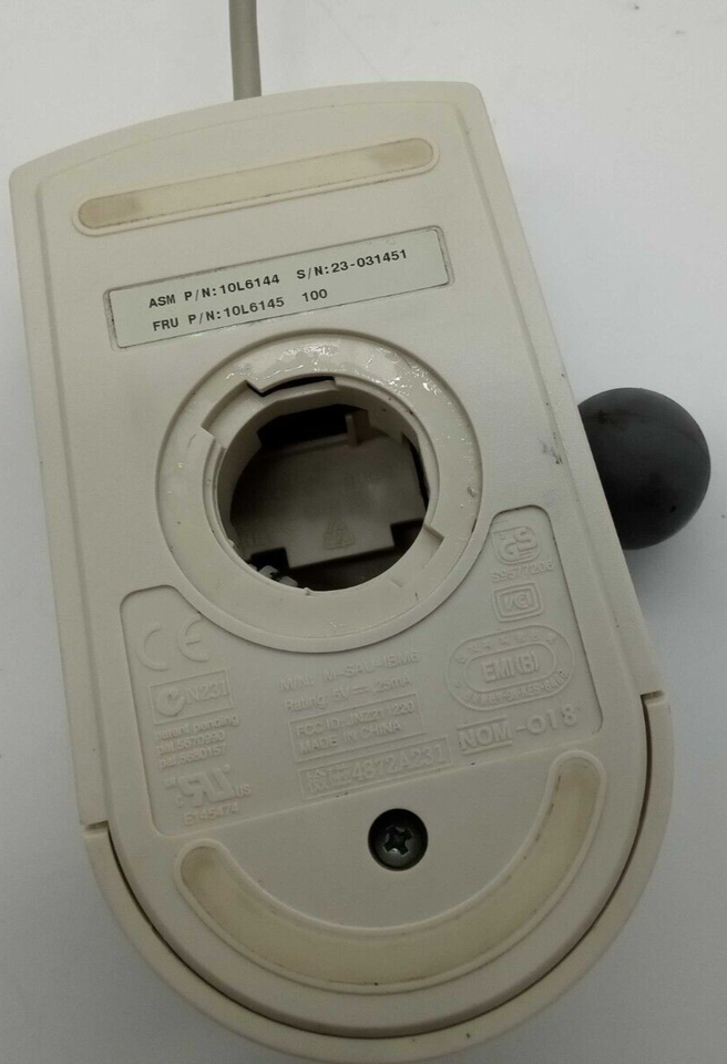 Vintage IBM Wired PS/2 Computer Ball Mouse White 10L6144 10L6145 | eBay