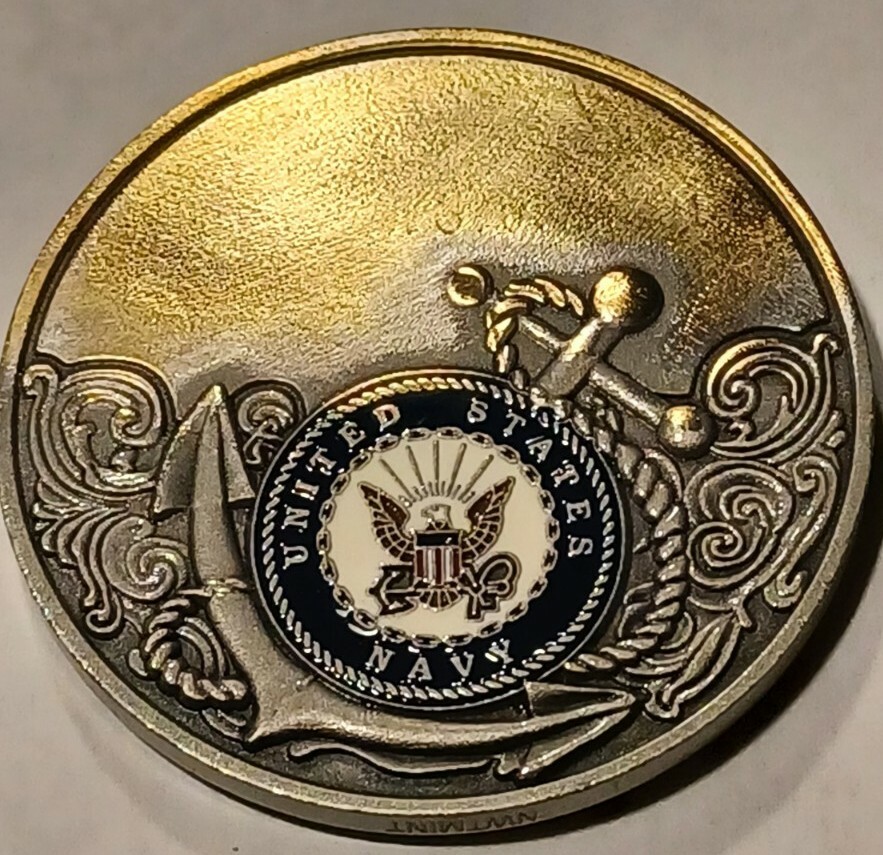 UNTIED STATES NAVY "GUNNER'S MATE" (GM) ENGRAVABLE CHALLENGE COIN | eBay