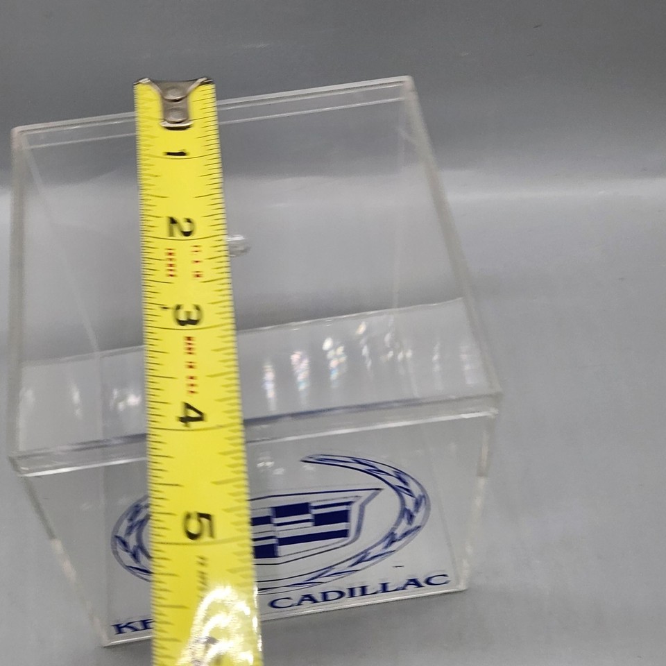 Cadillac Keyser Dealership Clear Acrylic Display Storage Box Cube with ...