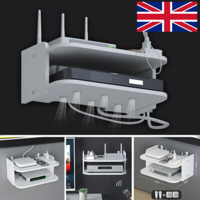 Wifi Router Rack Box Shelf Storage Wireless Bracket Cable Hanging ...