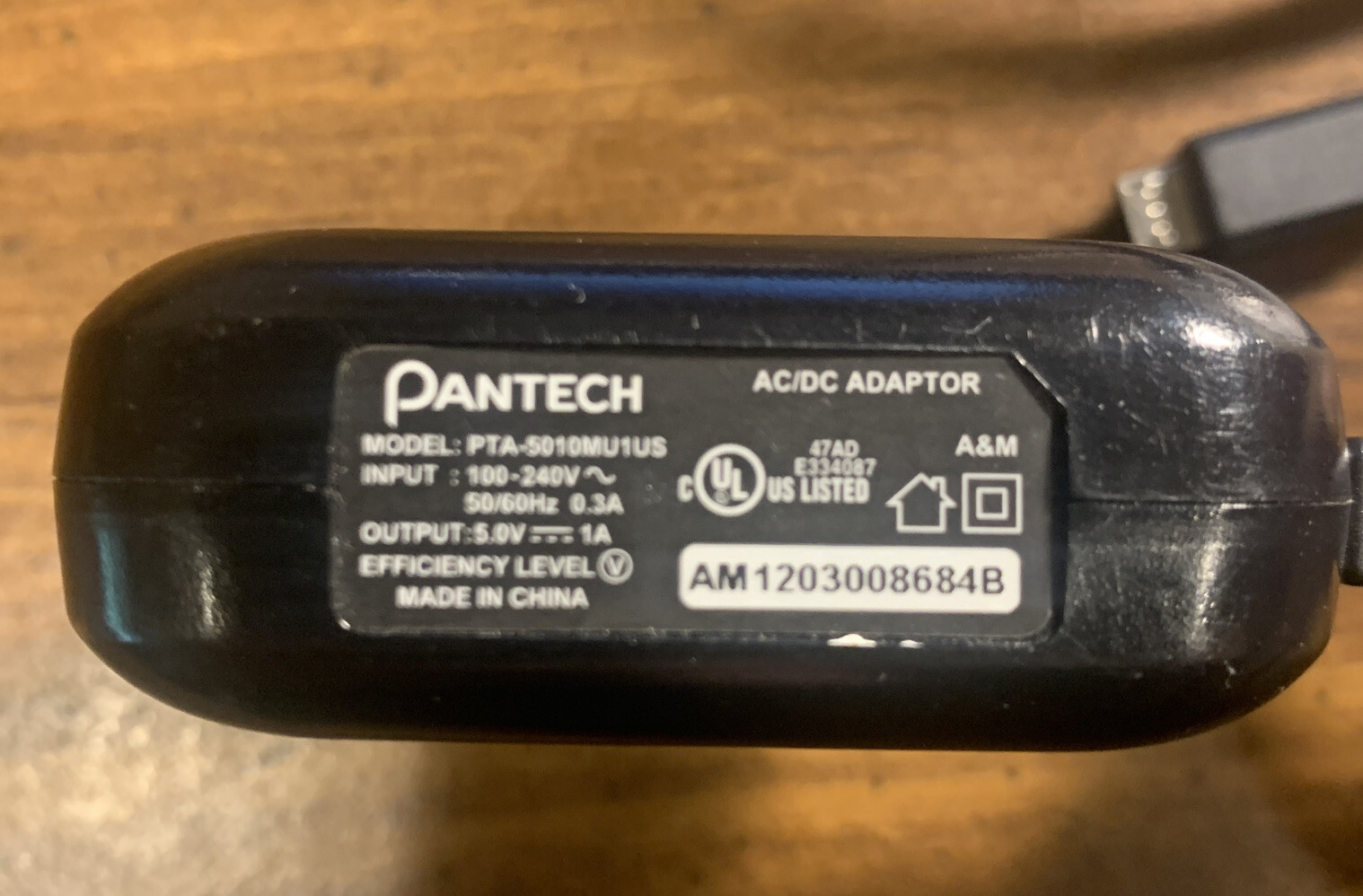 GENUINE PANTECH PTA-5010MU1US AC ADAPTER TRAVEL WALL CHARGER USB 2.0 ...