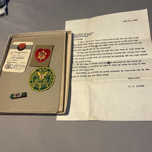 Boy Scout Rare Vintage Life Scout Meritbadge 1949 W/Card Patches Lot ...