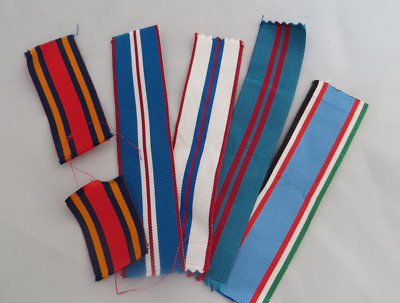 MIXED REMNANTS OF MODERN MILITARY MEDAL RIBBON FOR REPLACEMENT / SPARES ...