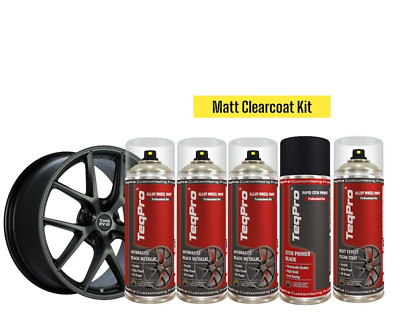 Alloy Wheel Paint ANTHRACITE BLACK MET + Etch Primer + MATT LACQUER ...