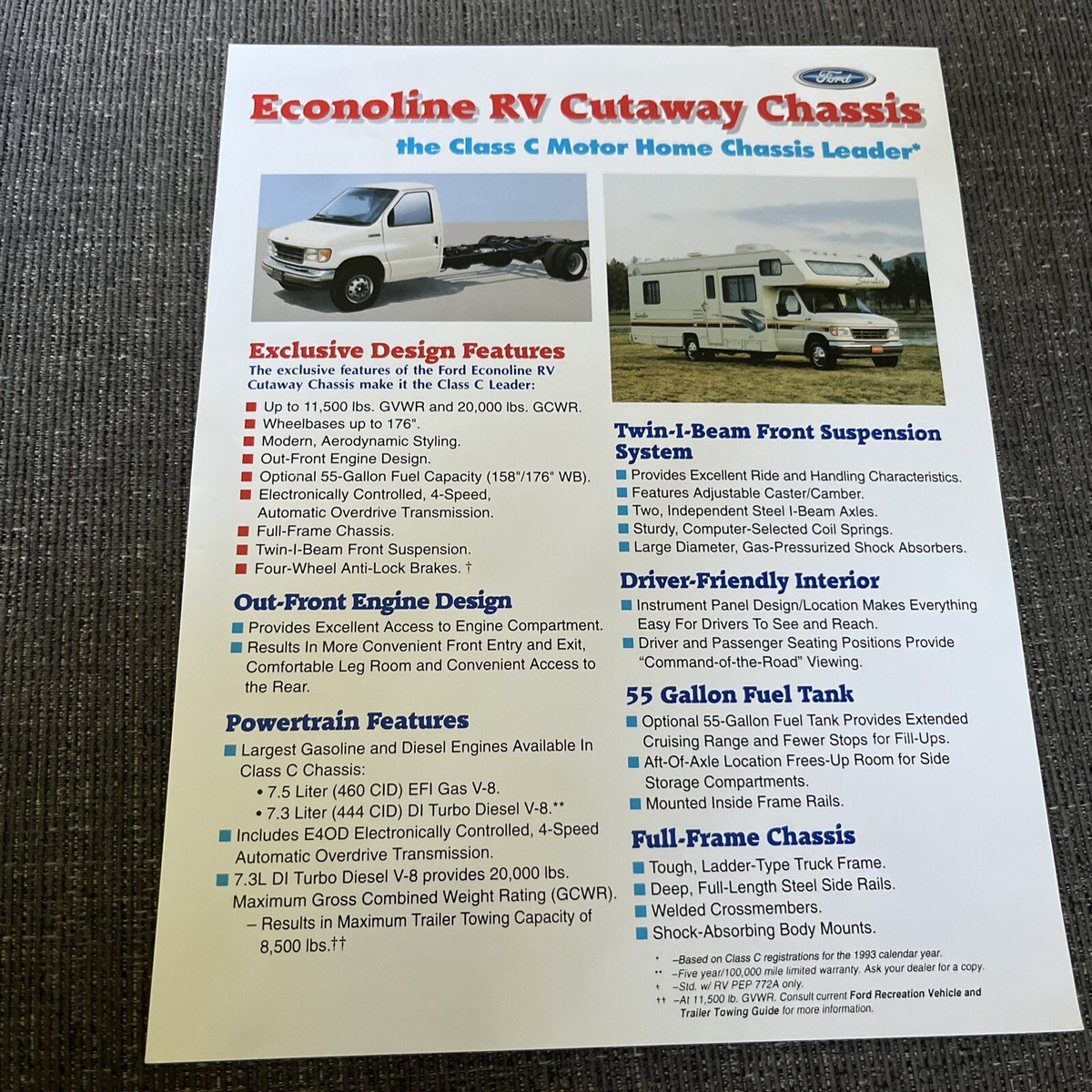 Econoline Chassis Ford Econoline | Ford Econoline For Sale | Haley SC