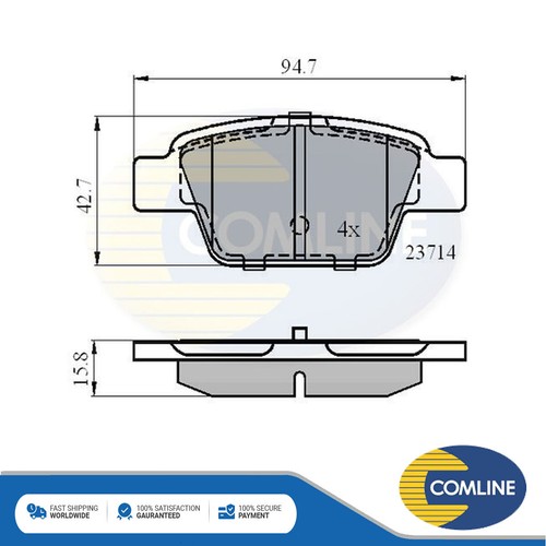 Fits Fiat Bravo Stilo Multipla Alfa Romeo MiTo Brake Pads Set Rear ...