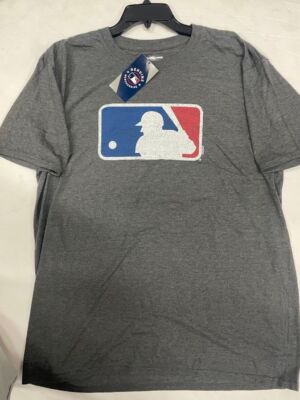 MLB LOGO BATTER SHIRT TEAM MLB MENS GREY NEW W TAGS PICK SIZE GRAY ...
