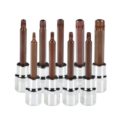 1/2" Torx T20-T55 Bit Socket Drive lmpact Torx Sockets Length 100mm ...