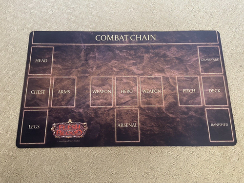 Flesh & Blood TCG Official 2019 Rubber Playmat Combat Chain Hero Deck ...