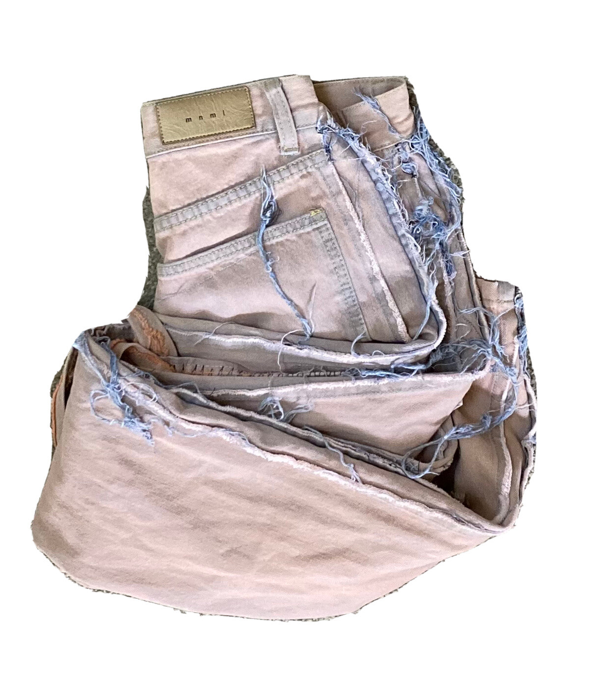 MNML Jeans Distressed Torn Garders Pink Peach Punk Ro… - Gem