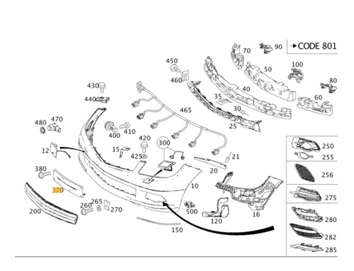 NEW GENUINE MERCEDES BENZ C CLASS W204 FRONT NUMBER PLATE HOLDER ...