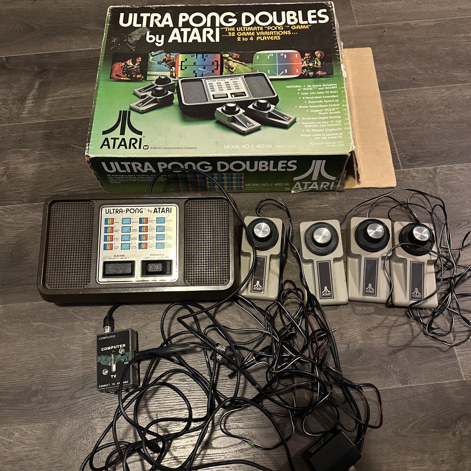 ATARI Ultra Pong Doubles Game Console TV Computer Arcade System ...