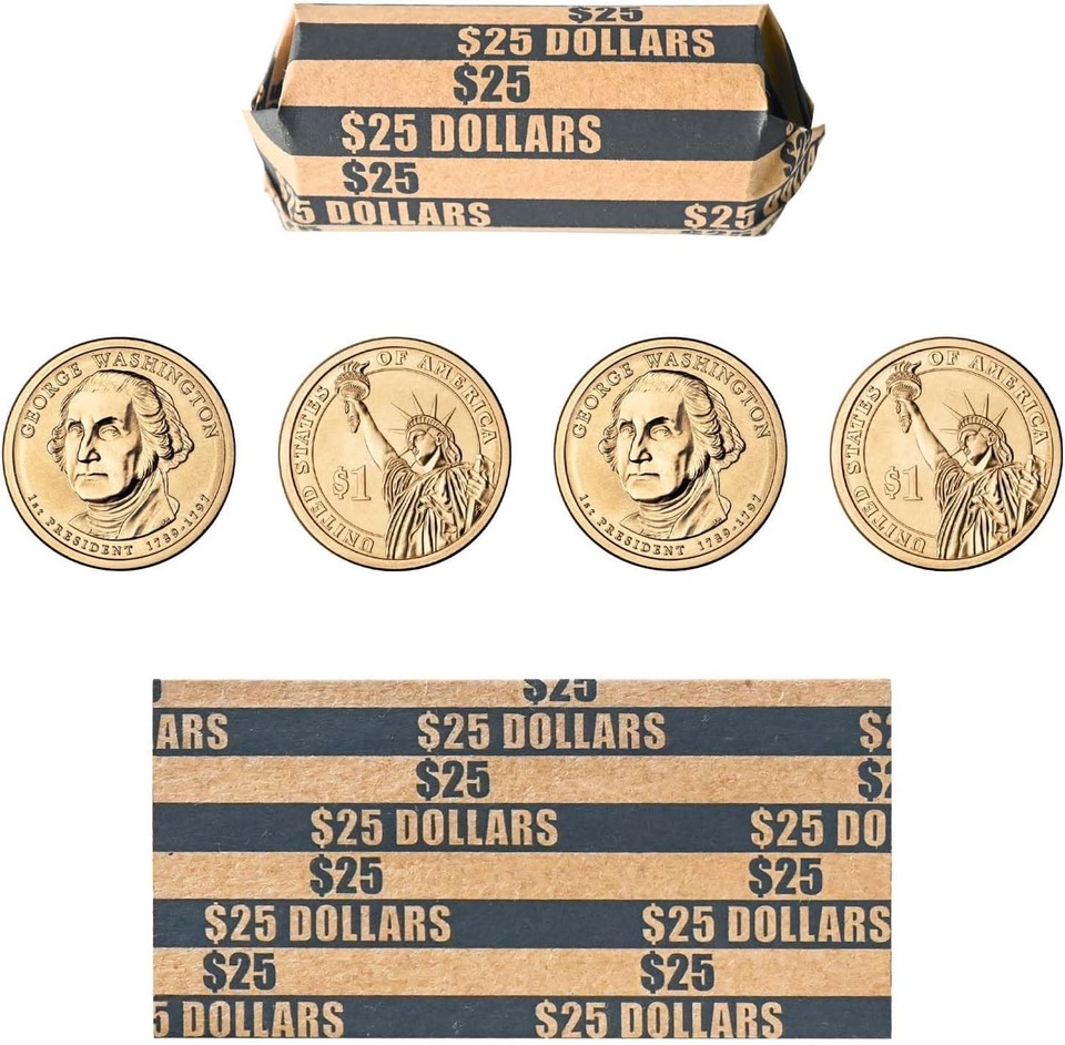 50x US Dollar Coin Wrappers Flat Roll, Free shipping | eBay
