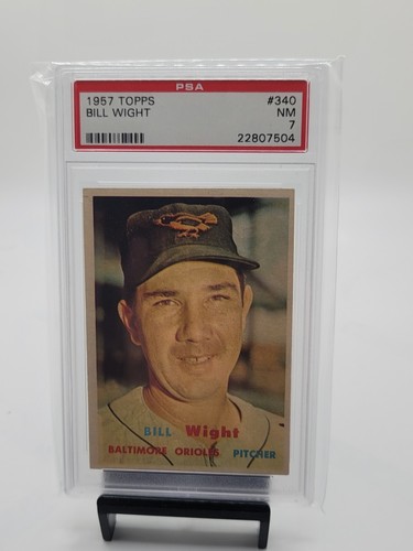 1957 Topps Baseball Bill Wight #340 PSA 7 | eBay