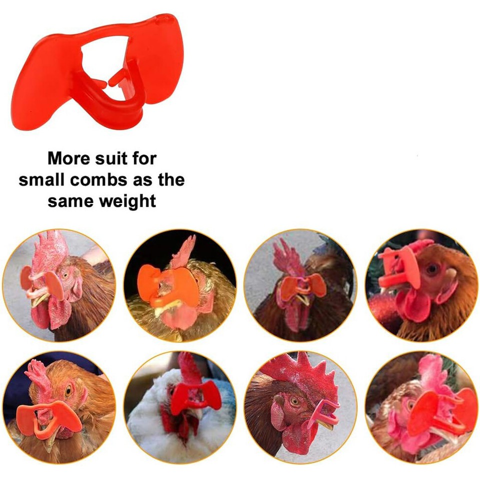 100PCS No Fighting Pinless Chicken Peepers Pheasant Poultry Blinders ...