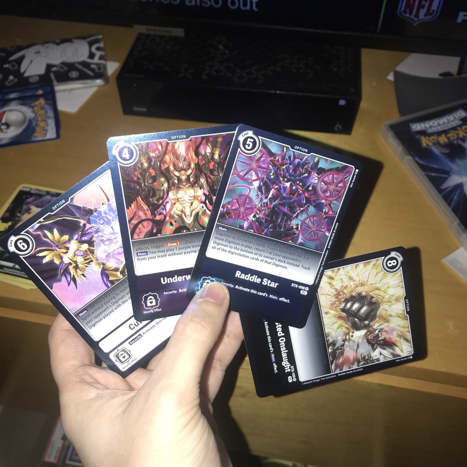 BLUE Raddle Star BT6-098 Digimon TCG Double Diamond English SHINY + 3 ...