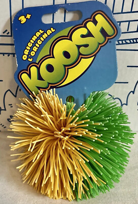 New Hasbro Original KOOSH BALL Toy Yellow Green Latex Rubber Stress ...