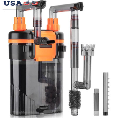 Hang-On-Back Canister Aquarium Filter,No Dry Burning Quiet Fish Tank ...