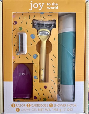 Joy to the World Shaving Gift Set Razor Yellow Womens Cartridges Shower ...