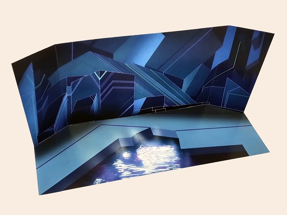 TRON I/O Tower Energy Cliffs custom Backdrop 2 Pack for Tomy ReAction ...