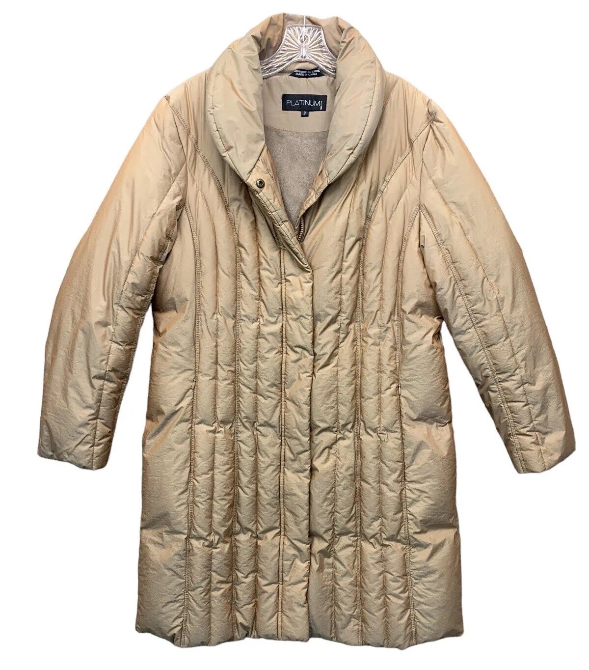 Women’s Puffer Platinum Utex Long Down Jacket Reflect… - Gem