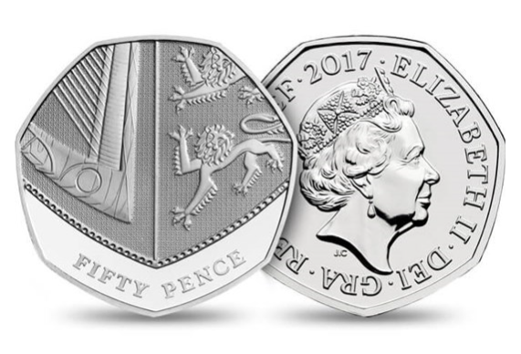 2017 - 2025 50p coin Fifty pence Royal Shield or Salmon Brilliant ...