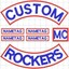 custom 12" rocker 7 pcs Biker vest Embroidered rockers FULL SET - Sew ...