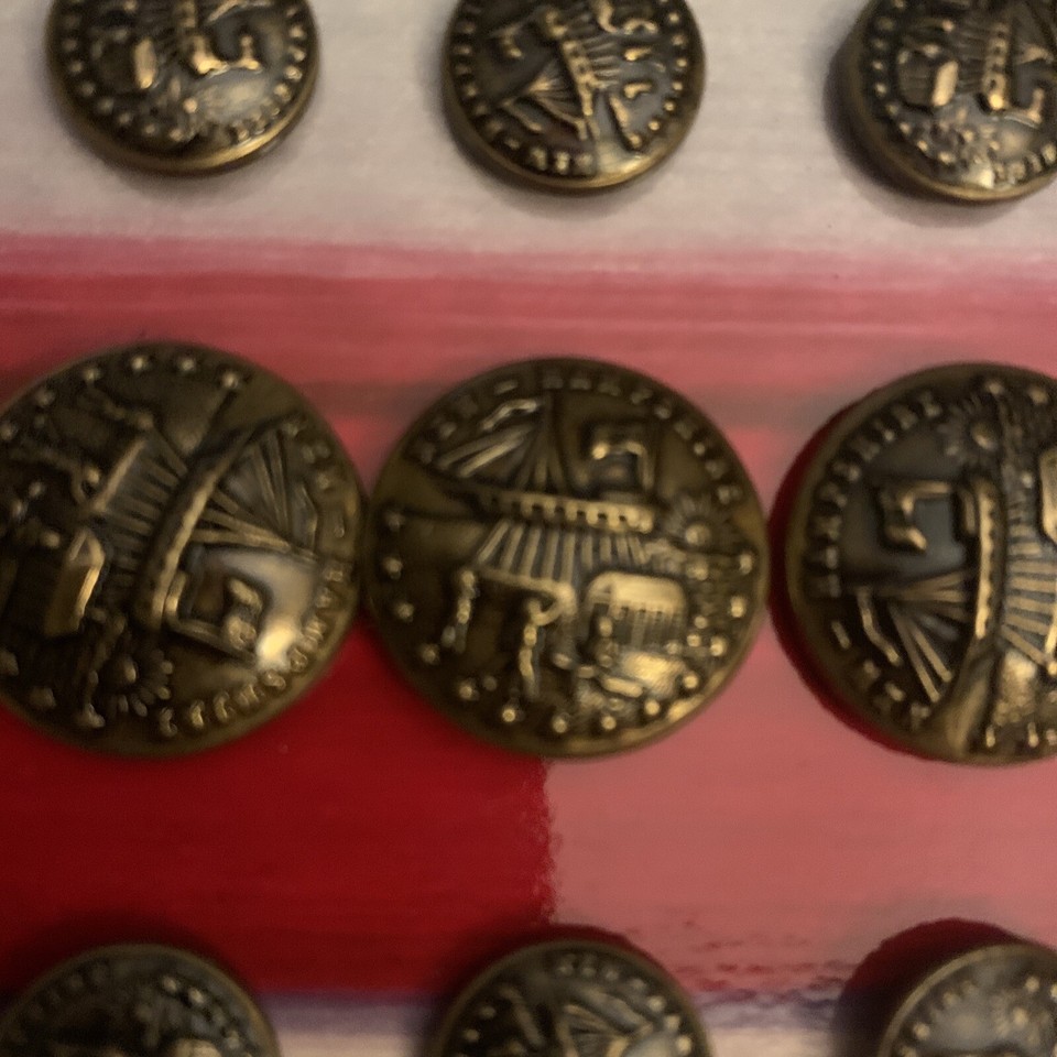 Set Nine, Civil War Reproductions Buttons NEW HAMPSHIRE. Original Box ...