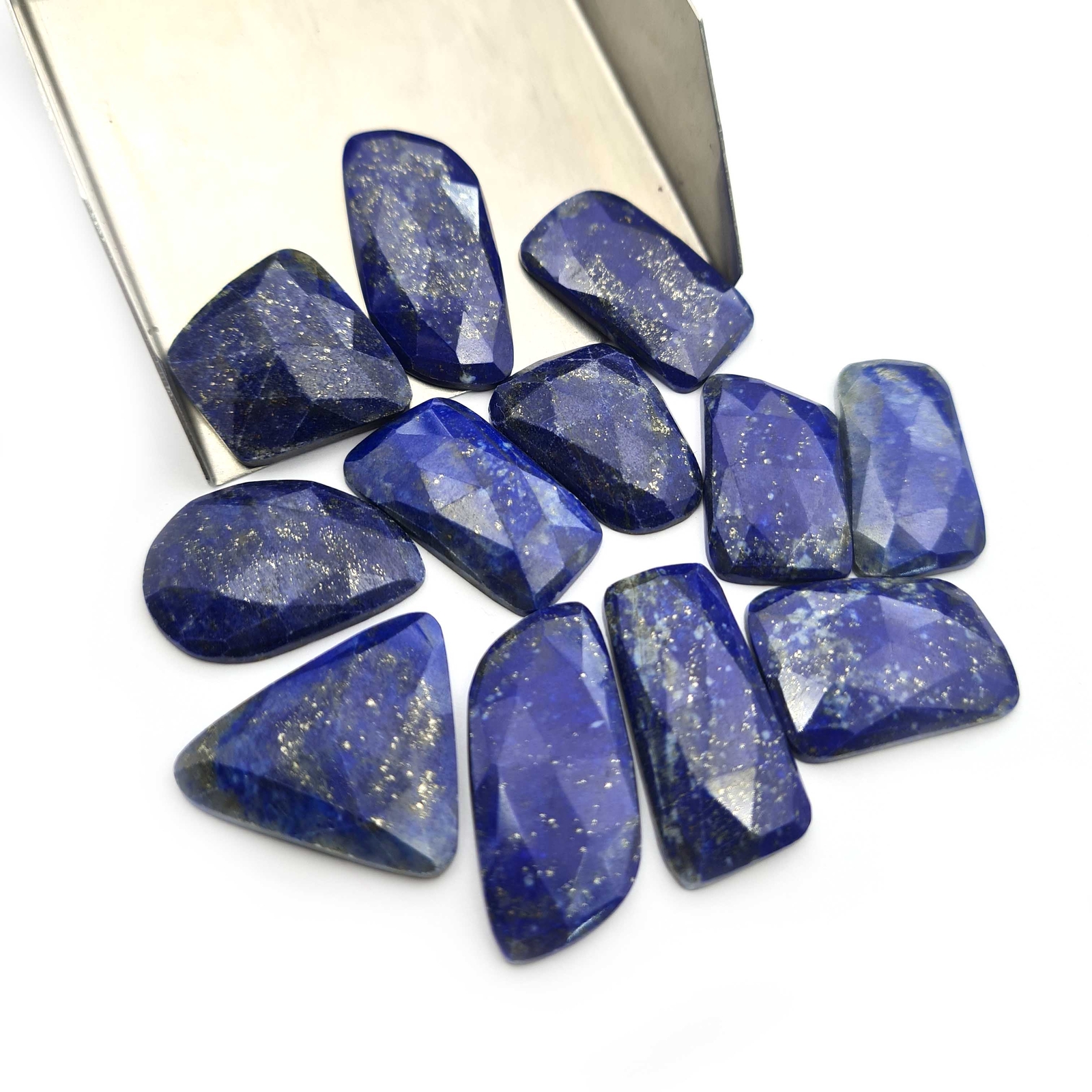 Natural Lapis Lazuli Fancy Cut Loose Gemstone Lot 7 Pcs 17 22-23 30 MM ...