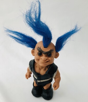 Zorga Troll Doll Doom Slayer Brown Eyes Blue Hair Hard Vinyl Russ ...