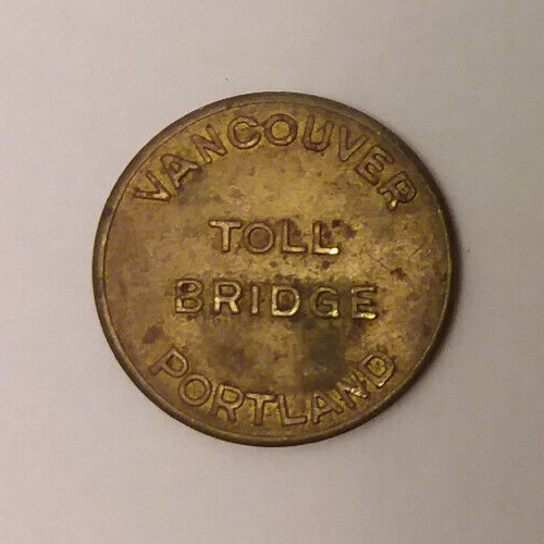 Vancouver Portland Bridge Toll Transit Token 22mm | eBay