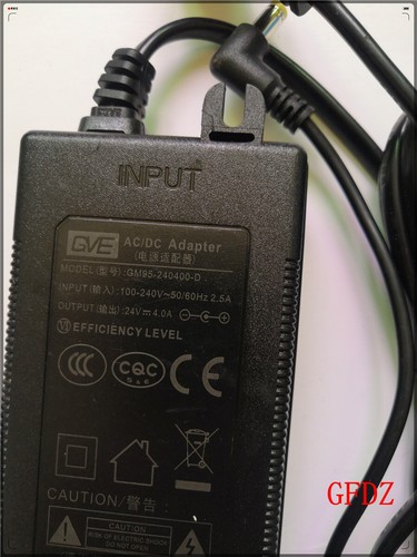 Genuine GVE GM95-240400-D AC/DC Adapter 24V 4A Power Supply | eBay