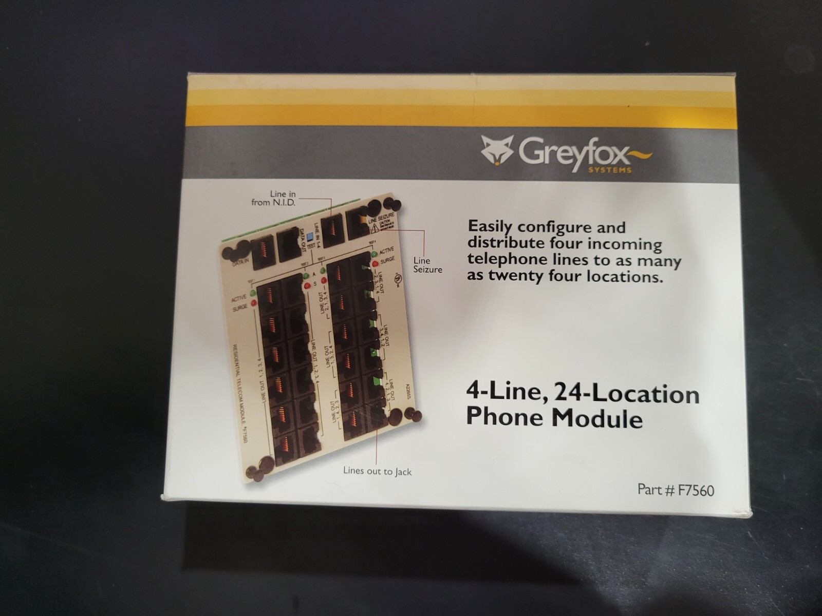 On-Q Greyfox F7560 - 4-Line, 24-Location Phone Module | eBay