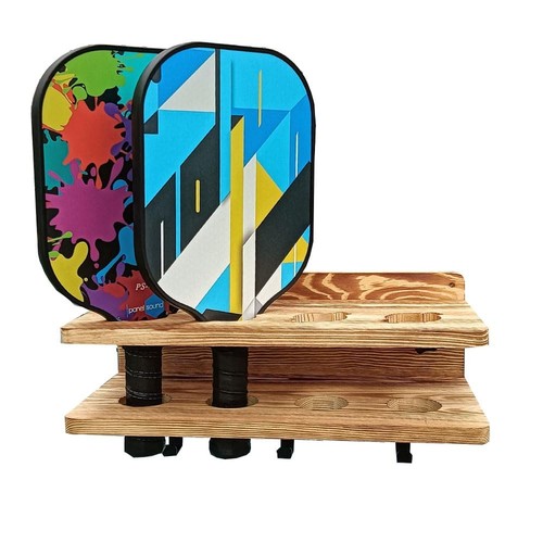 Pickleball Paddle Rack，pickleball Holder,for Fence and Wall Solid Wood ...