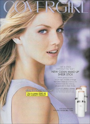 vintage COVER GIRL Beauty 1-Page PRINT AD 2001 ANGELA LINDVALL | eBay