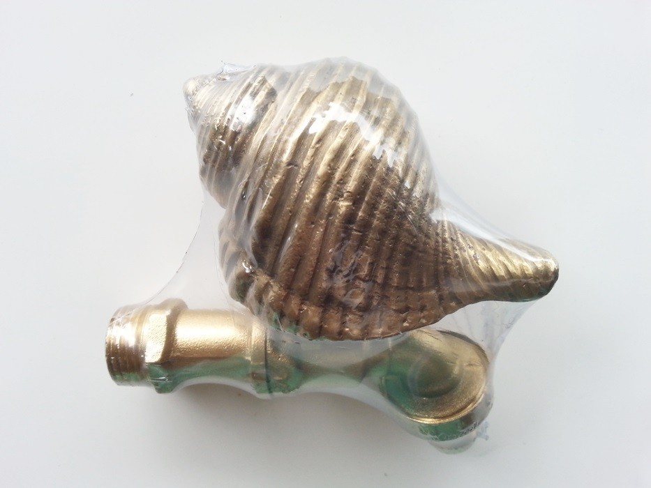 Brass Garden CONCH Spigot Faucet Shell Tap Water Yard Home Decor Living ...
