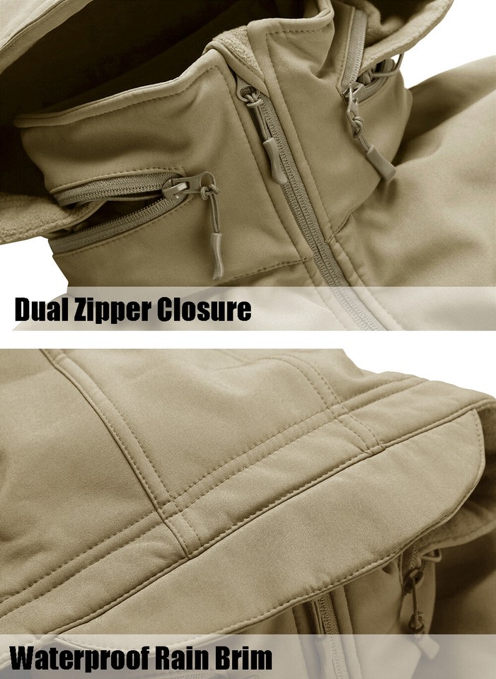 Mens Outdoor Hiking Training Jacket Winter Softshell Work Coat Fall ...