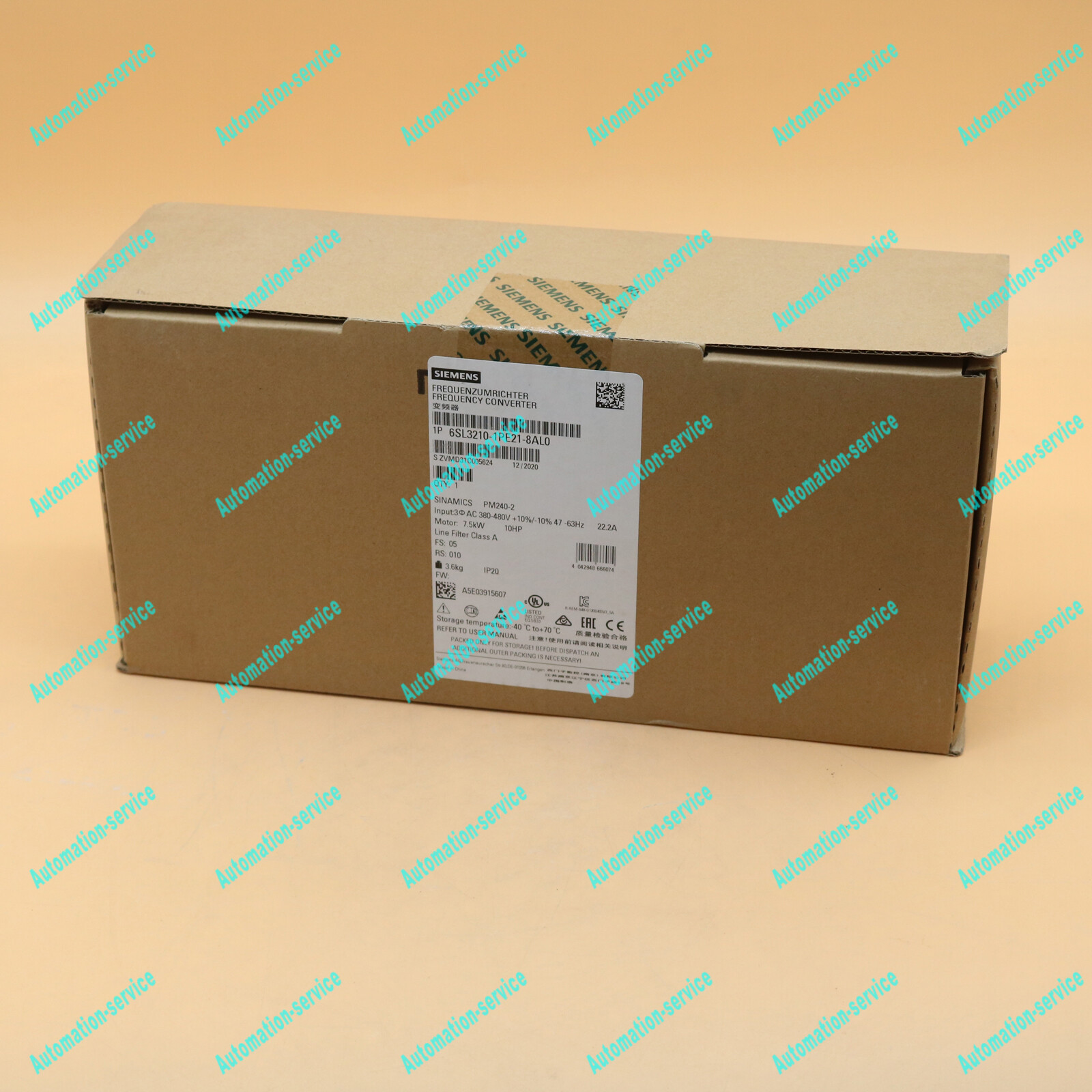 1PC NEW SIEMENS 6SL3210-1PE21-8AL0 7.5KW converter power module ship ...
