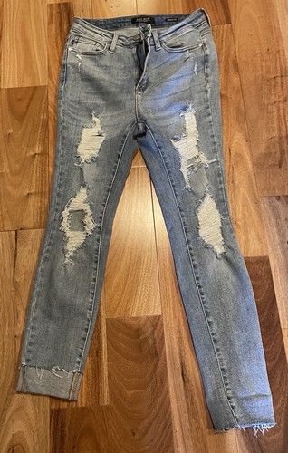 NWOT Judy Blue Jean Size 9/29 Skinny Fit Distressed Light Blue ...