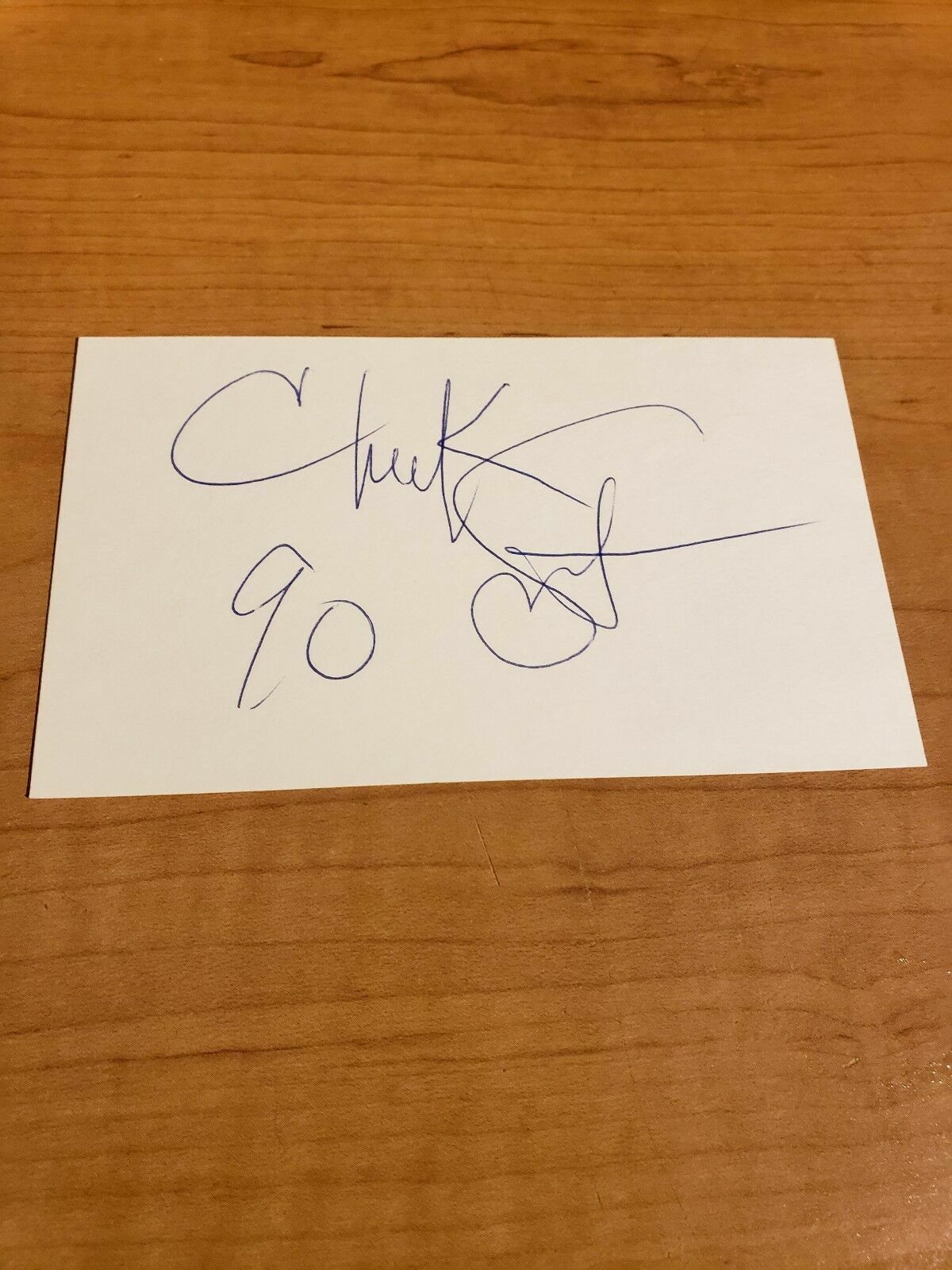 CHUCK SMITH - FOOTBALL - AUTHENTIC AUTOGRAPH SIGNED INDEX CARD - A7329 ...