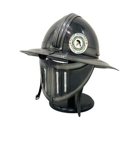 Medieval Armor Gray & Black Kettle Helmet Collectible Mask Knight For ...
