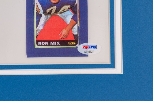 Ron mix autographed 16 x 20 custom jersey number picture PSA/ DNA cert ...