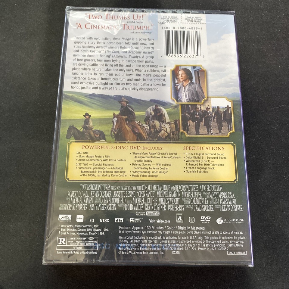 Open Range DVD 2-Disc Special Collector's Edition Kevin Costner - New ...