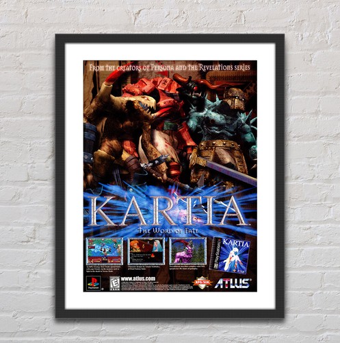 Kartia The Word Of Fate Playstation PS1 Glossy Promo Poster 18" x 24 ...