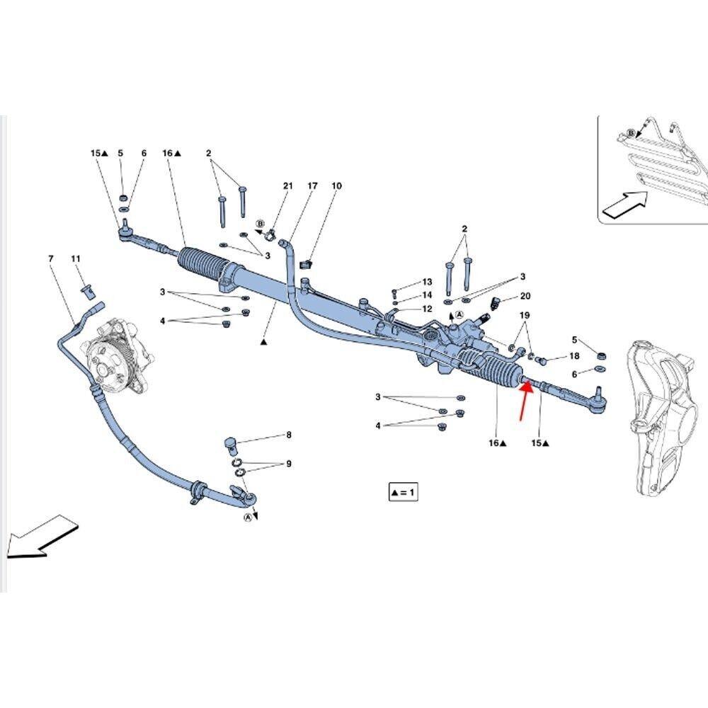 Ferrari California 458 488 Left or Right Inner Tie Rod 264539 | eBay