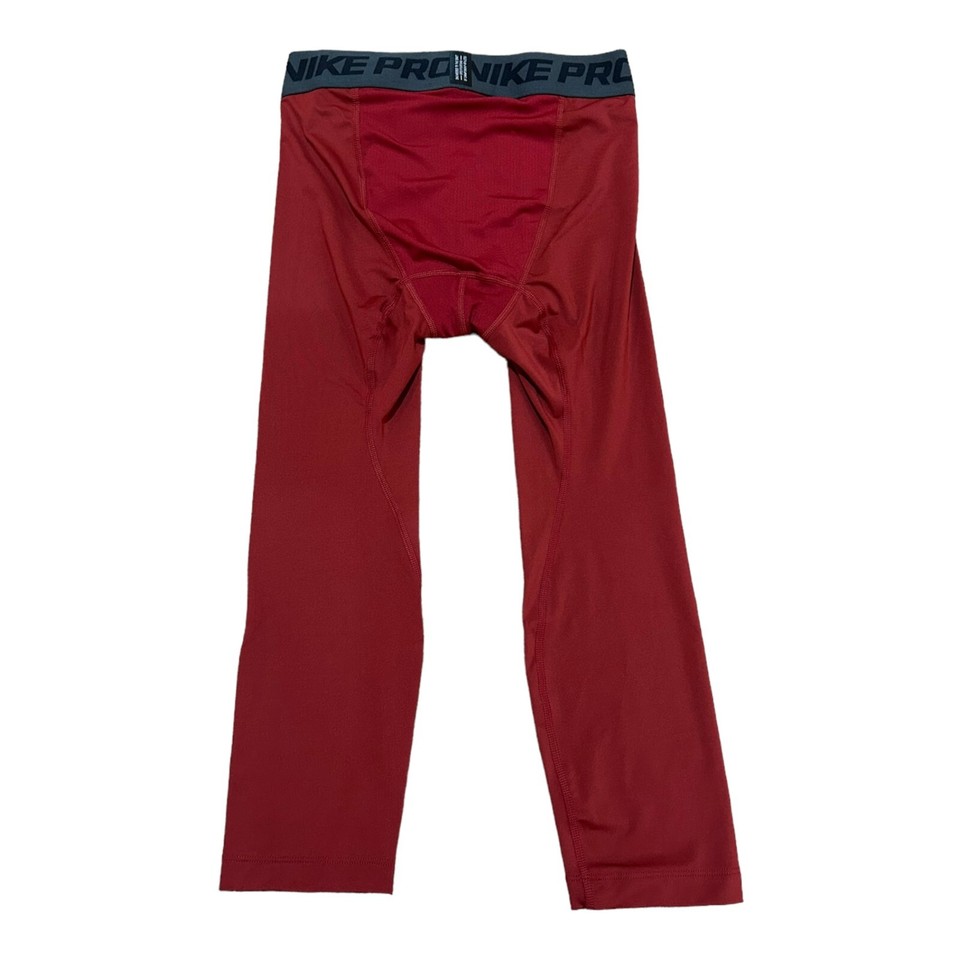 Nike Pro NBA Compression 3/4 Pants Team Issued Hawks Red Dri-Fit DN1547 ...