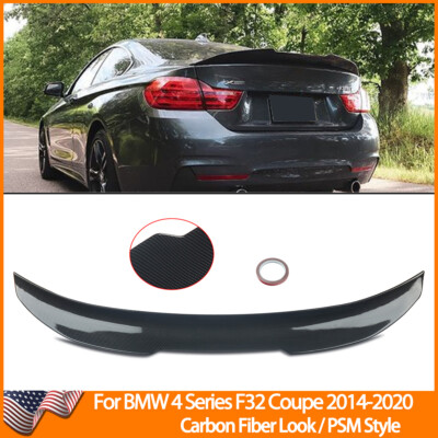 PSM Style Rear Spoiler Wing Lip For BMW 4 Series F32 2014-2020 Carbon ...