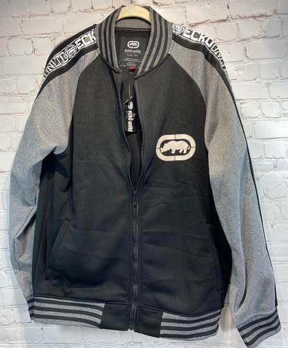 NWT ECKO UNLTD grey/black Full Zip Jacket sz Med | eBay