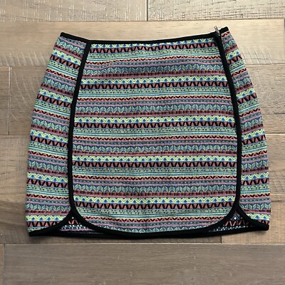 Blue Rain Mini Skirt SzM Multicolor Embroidered Multicolor Aztec Barbie ...