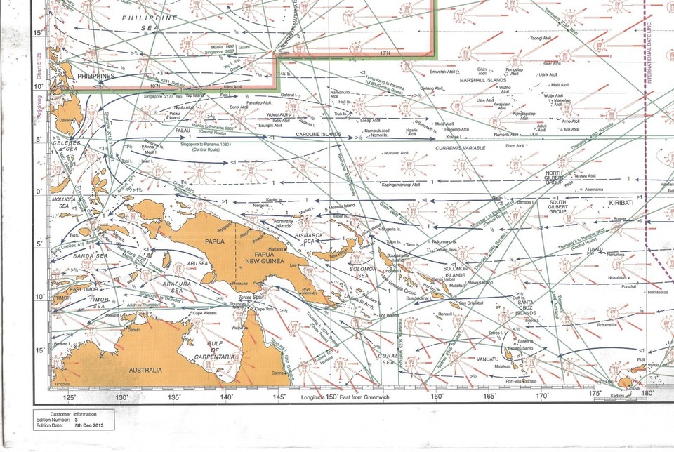 5127 6 Routeing Chart North Pacific Ocean June Chart Marine Maritime ...